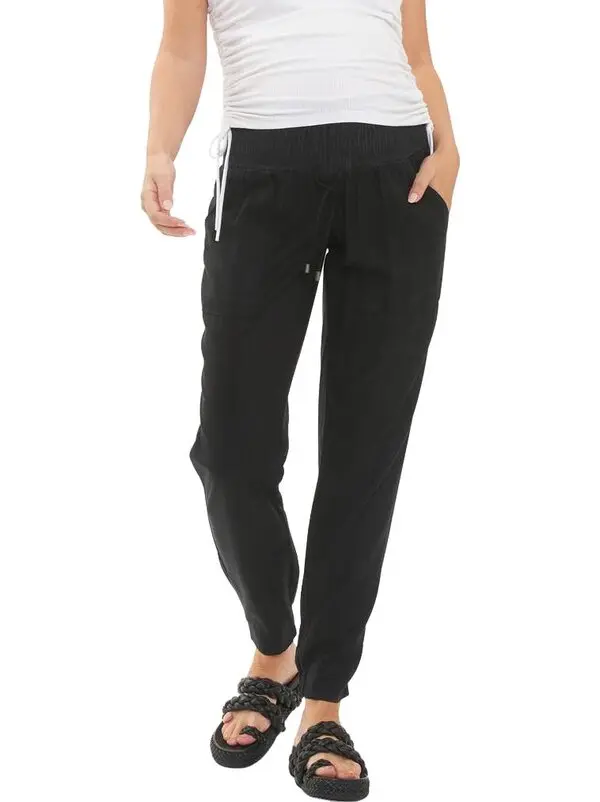 RIPE MATERNITY Off Duty Tencel Joggers - Black