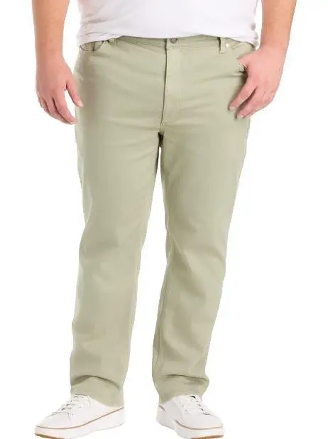 TRUE NATION BY DXL Big & Tall Iconic 5-pocket Everyday Stretch Pants - Seagrass Olive