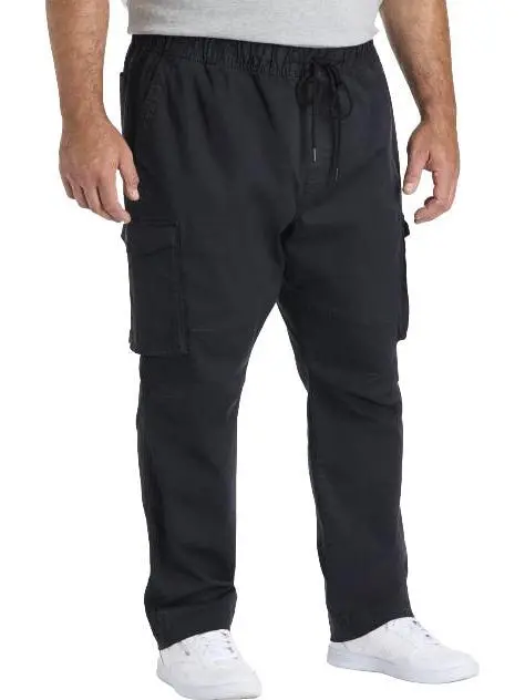 TRUE NATION BY DXL Big & Tall Tapered-fit Comfort Cargo Pants - Jet Black