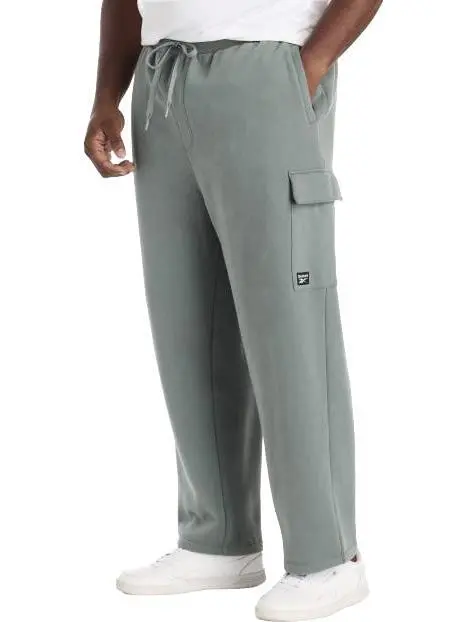 REEBOK Big & Tall Performance Supersoft Cargo Sweatpants - Dark Fog Solid