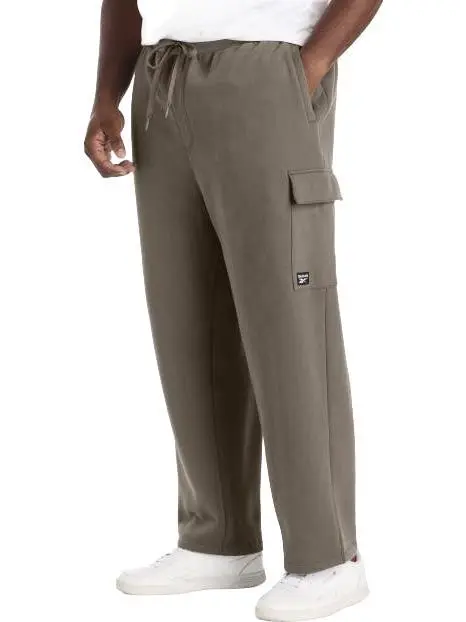 REEBOK Big & Tall Performance Supersoft Cargo Sweatpants - Trek Grey