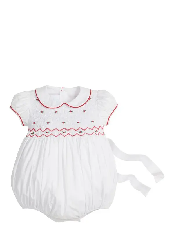 LITTLE ENGLISH Smocked Claiborne Bubble - Holly