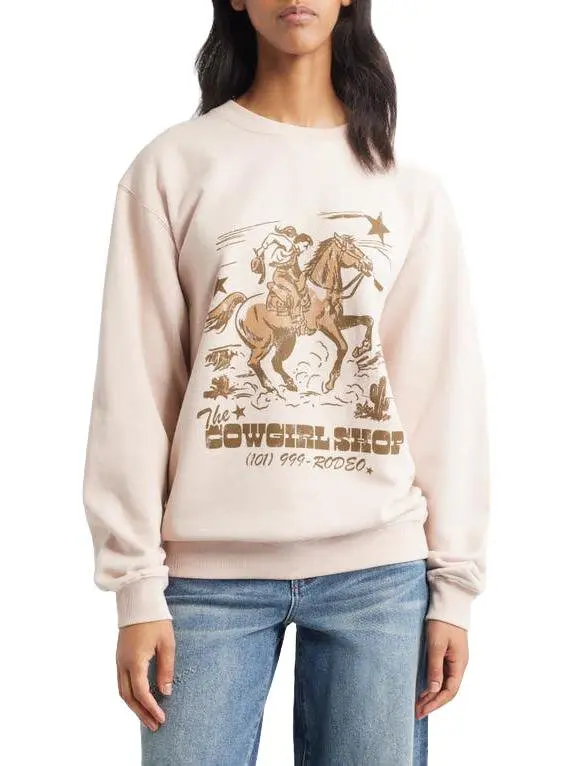 GOLDEN HOUR Cowgirl Graphic Sweatshirt - Mushroom