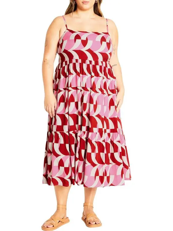 City Chic Mystic A-line Dress - Print