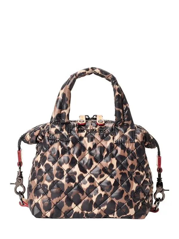 Mz Wallace Micro Sutton Quilted Top Handle Bag - Leopard