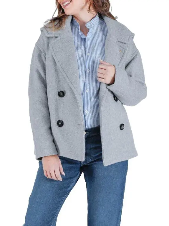 CACHE COEUR Malo Maternity Pea Coat - Grey