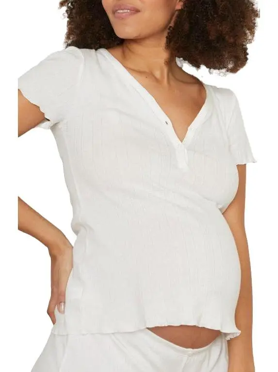 CACHE COEUR Trousseau Maternity And Nursing T-shirt - Natural