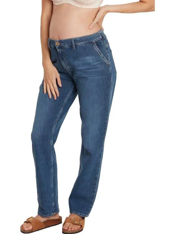 CACHE COEUR Carrie Mom Fit Maternity And Post Partum Jeans - Mid Blue Used