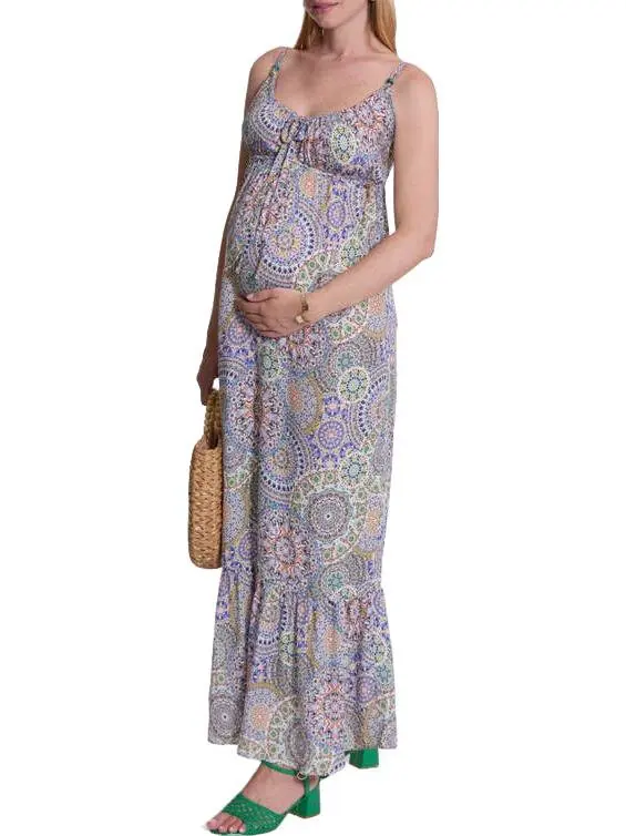 CACHE COEUR Mandala Maternity And Nursing Maxi Dress - Multicolor