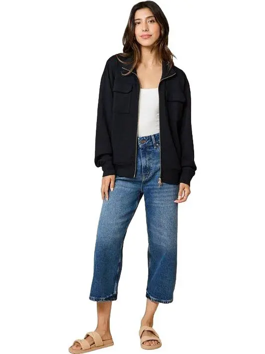 SOFTIES Dreamtech Double Zip Bomber Jacket - Black