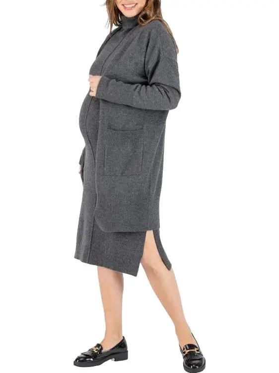 CACHE COEUR Cashmere Maternity Cardigan - Anthracite