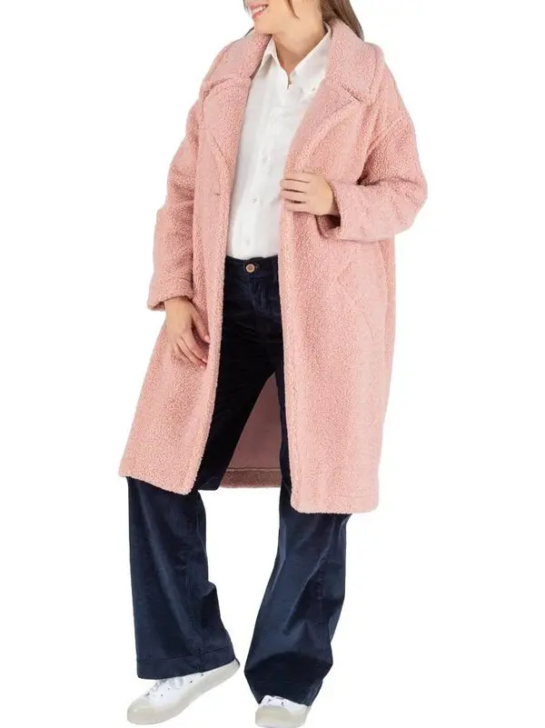 CACHE COEUR Léonie Long Maternity Coat - Pink