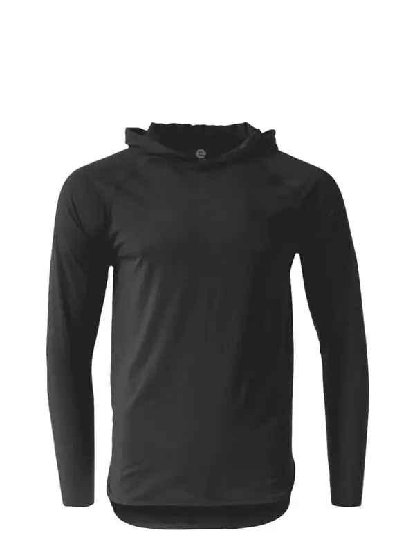 BENBEN Lightweight Long Sleeve Droptail Hoodie - Black