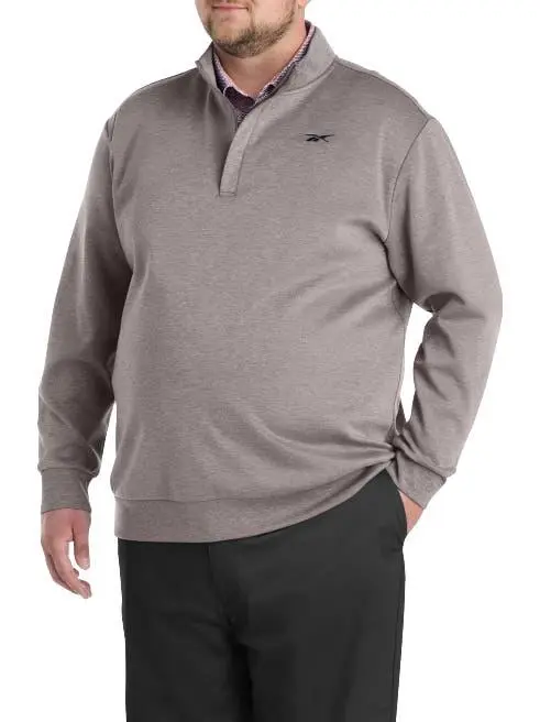 REEBOK Big & Tall 1/4-zip Performance Pullover - Gritty Grey