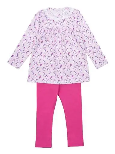 LILA AND HAYES Ivy Legging Set - Penguin Party Pink