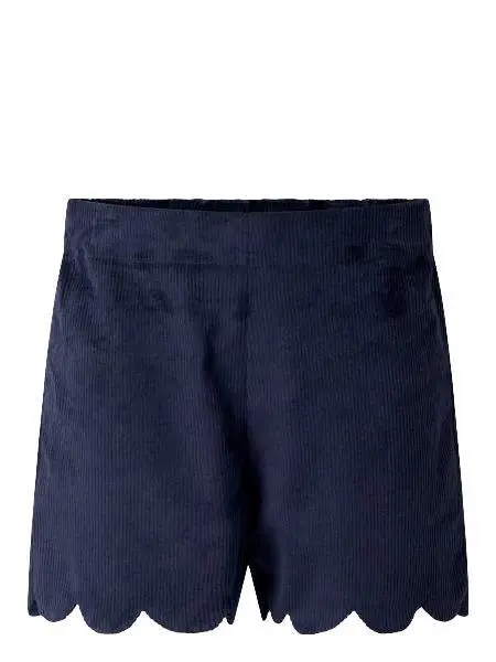 RACHEL RILEY Cord Scalloped Shorts - Navy
