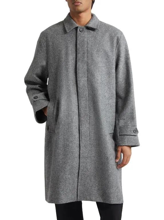 PALMES Heritage Herringbone Wool Coat - Grey