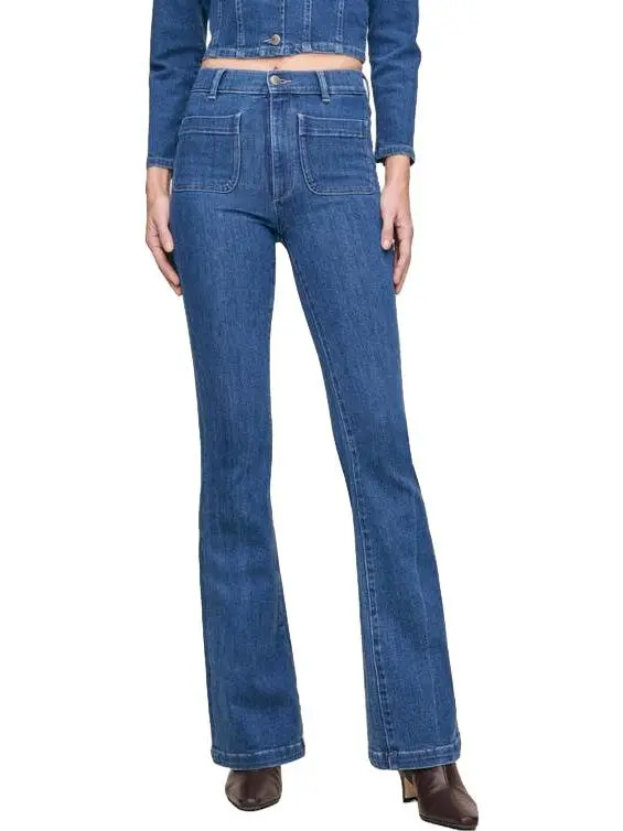 DL1961 Bridget Instasculpt Patch Pocket Bootcut Jeans - Blue Water