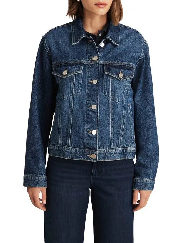 MAVI Ruby Denim Trucker Jacket - Dark Blue Icon