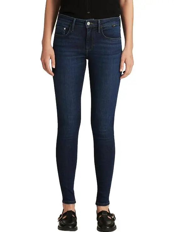 MAVI Adriana Mid-rise Skinny Jeans - Dark Supersoft