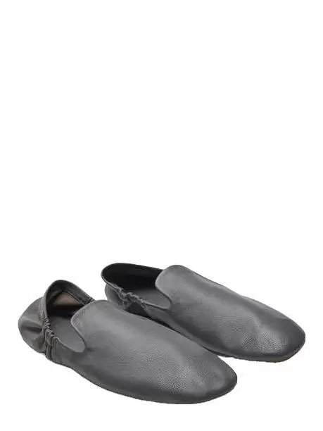 Mango Leather Loafer - Grey