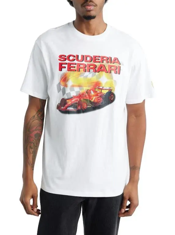PUMA X Scuderia Ferrari Cotton Graphic T-shirt - Puma White