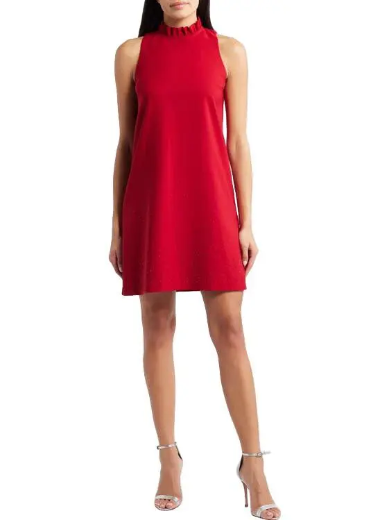 Anne Klein Sleeveless Shift Dress - Titian Red