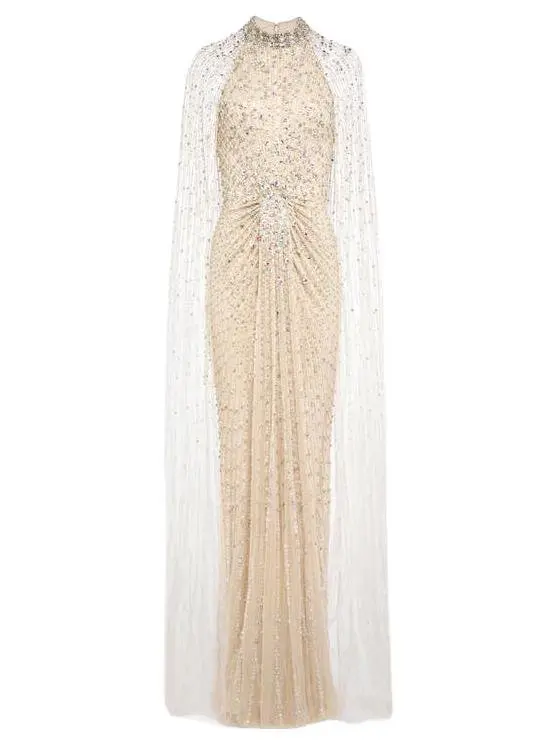 Jenny Packham Cairo Maxi Gown - Pebble 697