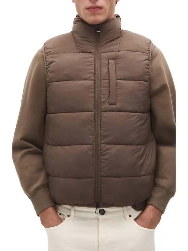 SCALPERS Charlie Puffer Gilet - Brown