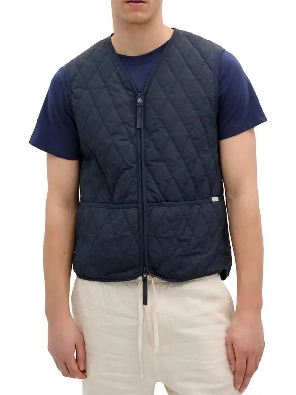 SCALPERS Oliver Puffer Vest - Navy
