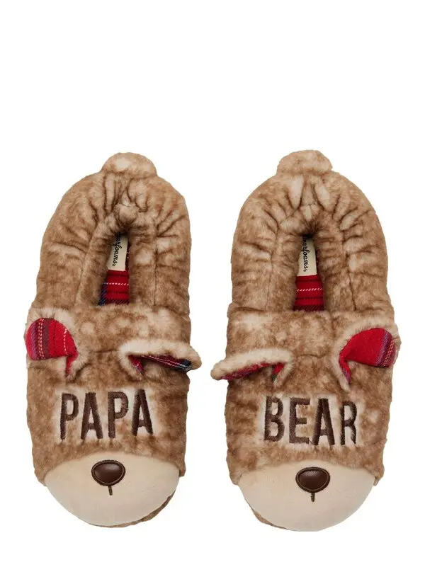 DEARFOAMS Papa Bear Closed Back Slippers - Frost