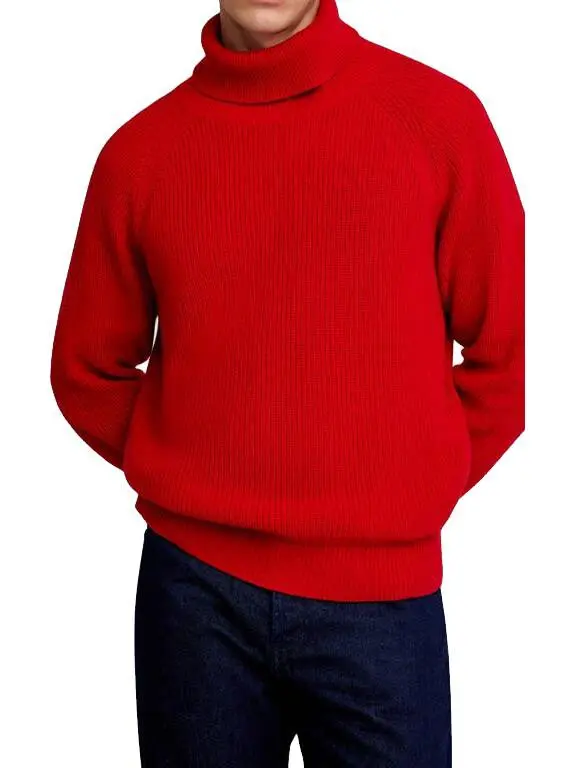 SCALPERS Bowie Roll Neck Tricot Sweater - Red