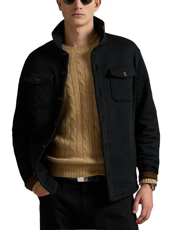 Polo Ralph Lauren Micro Quilted Cotton Shirt Jacket - Polo Black