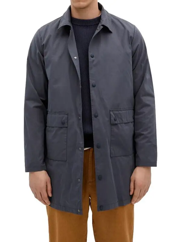 SCALPERS Trench Coat Parka - Navy