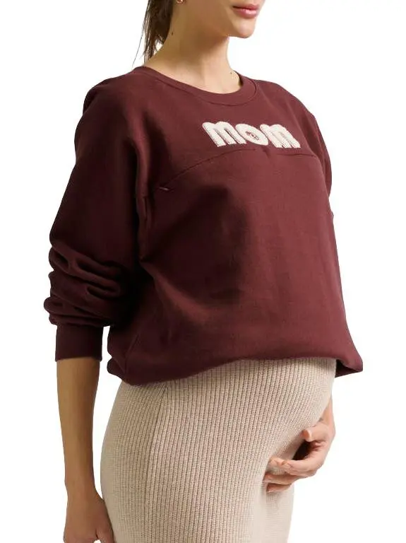 CACHE COEUR Maternity & Nursing Sweatshirt - Plum