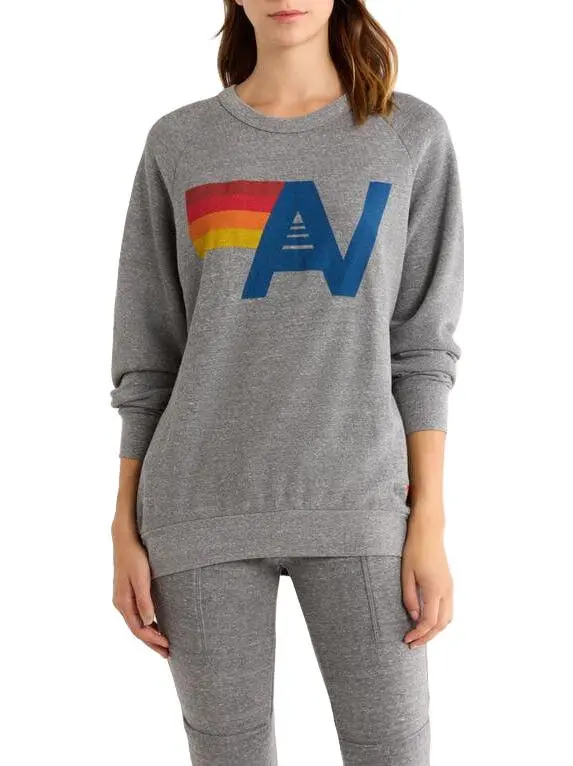 Aviator Nation Logo Crewneck Sweatshirt - Heather Grey