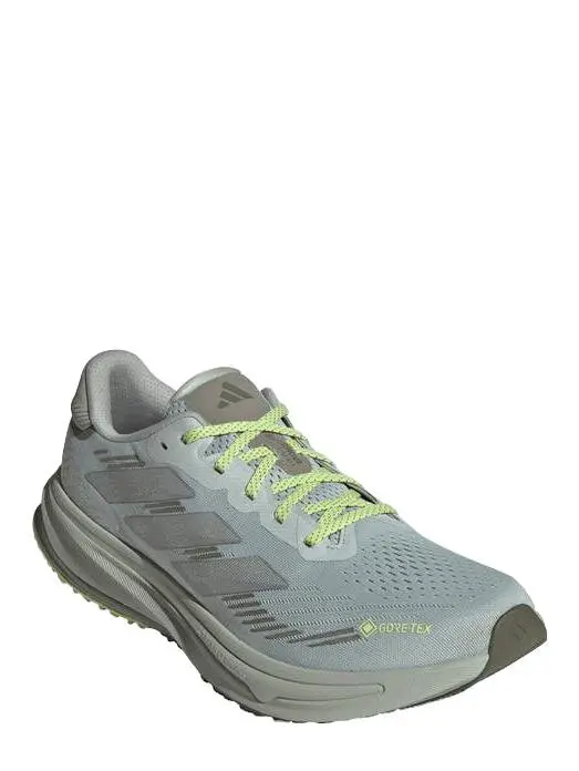 Adidas Supernova Rise Gtx Waterproof Running Shoe - Silver/silver Metallic/olive