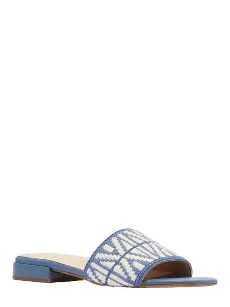 FRANKIE4 Aniston Leather Slide Sandal - Blue Weave