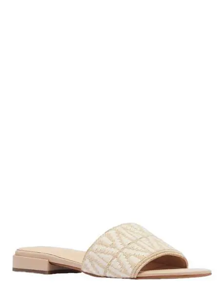 FRANKIE4 Aniston Leather Slide Sandal - Natural Weave