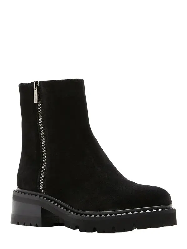 La Canadienne Crew City Dry Waterproof Moto Bootie - Black Suede