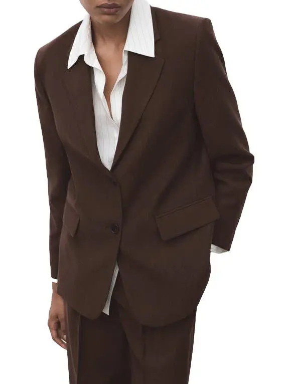 Mango Suit Jacket - Chocolate