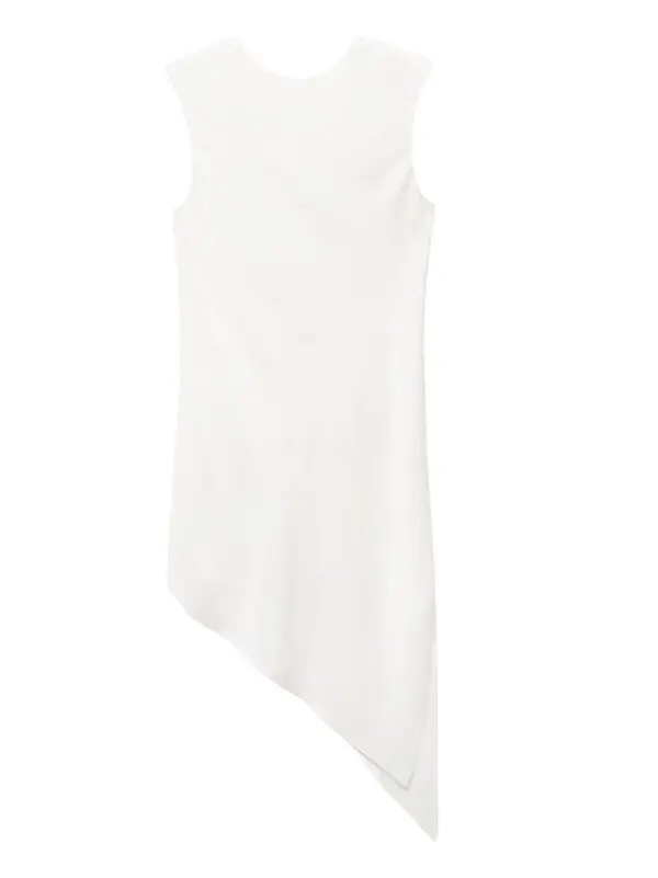 Mango Tie-back Asymmetric Satin Top - White