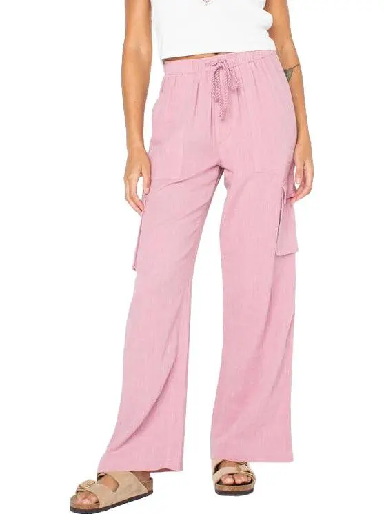 Roxy Precious Cargo Drawstring Pants - Lilas