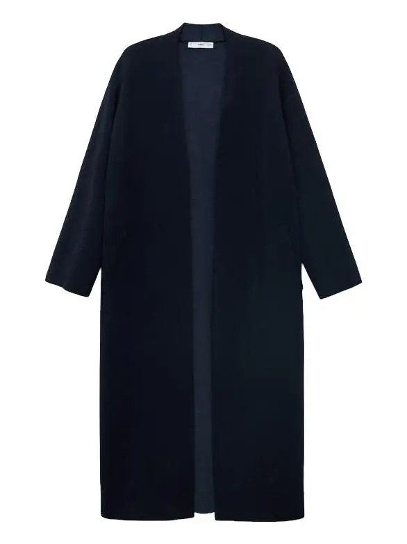 Mango Long Knit Cardigan - Dark Navy