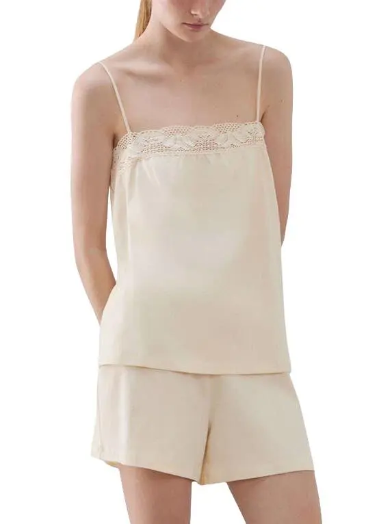Mango Cotton Camisole - Pastel Yellow