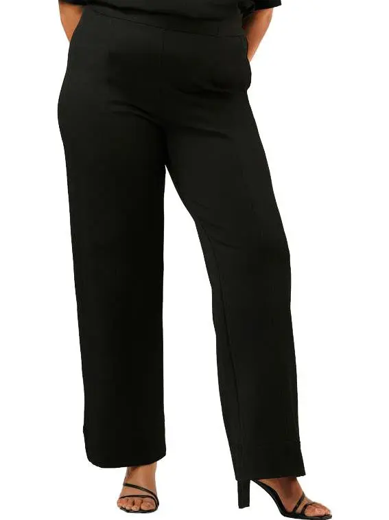 ESTELLE Jolene High-waist Straight-leg Pants - Black