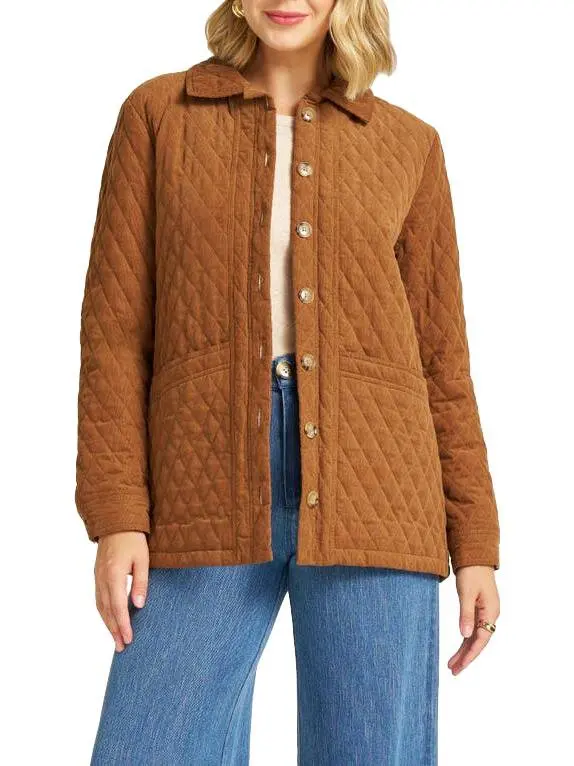 Matty M. Canyon Quilted Corduroy Barn Jacket - Spice