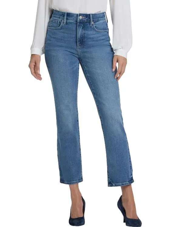 NYDJ Marilyn High-waist Ankle Straight-leg Jeans - Bastille Sea