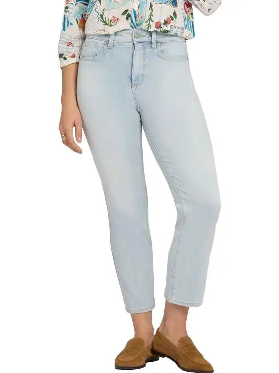 NYDJ Marilyn High-waist Ankle Straight-leg Jeans - Desert Shoreline