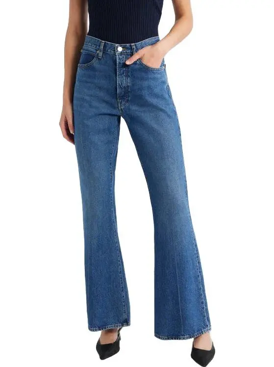 FRAME The Lax High-waist Flare Jeans - Pilot